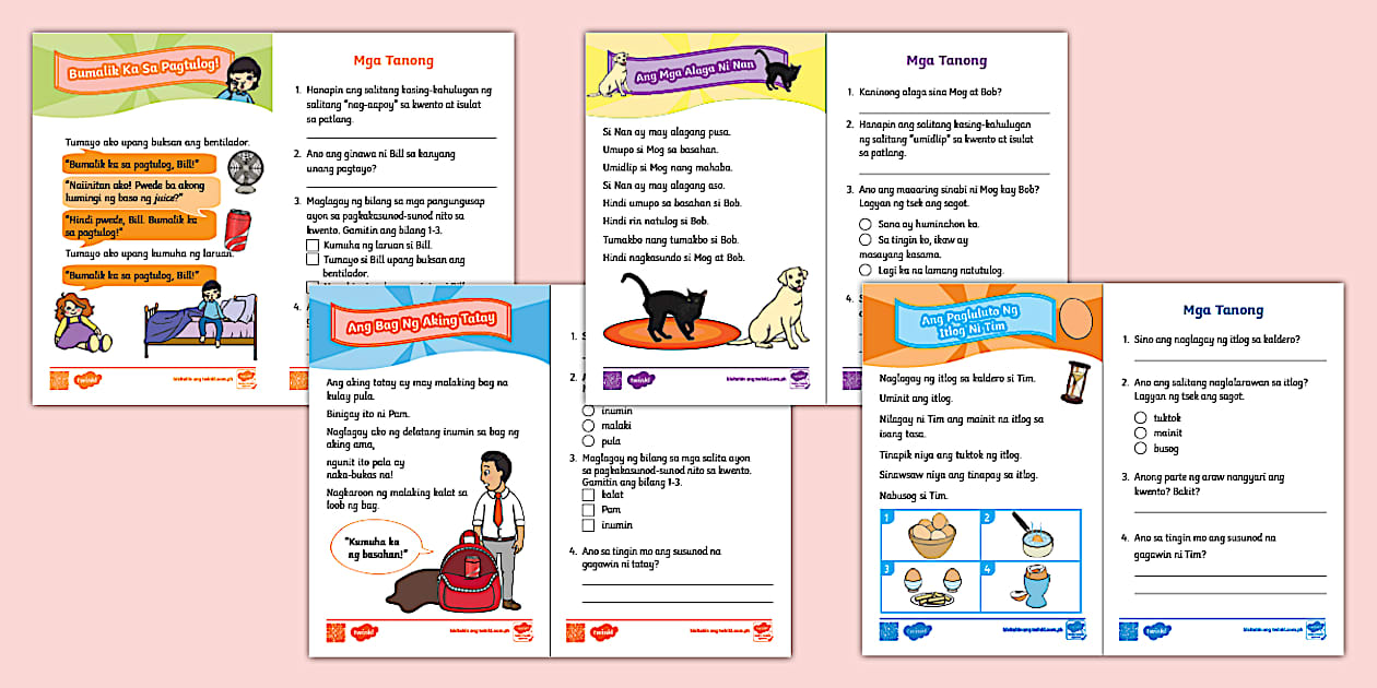 Pagbasa at Pag-Unawa Part 4 | Philippines | Twinkl - Twinkl