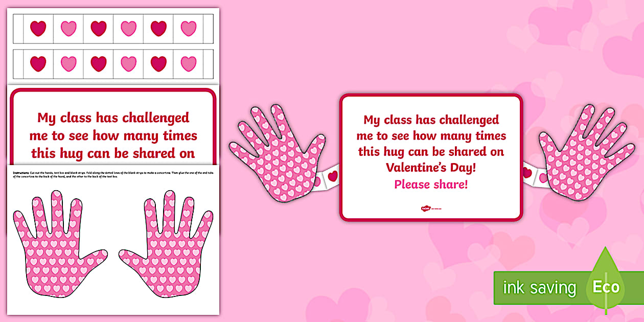 Valentine's Day Hug Poster (teacher made) - Twinkl