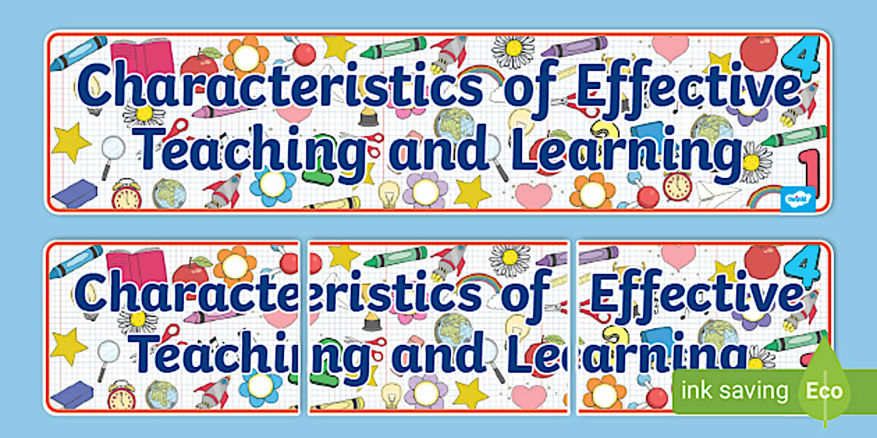 Characteristics of Effective Learning Display Banner