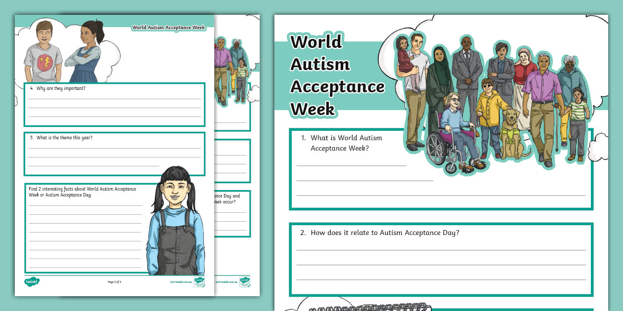 World Autism Acceptance Week Research Task - Twinkl