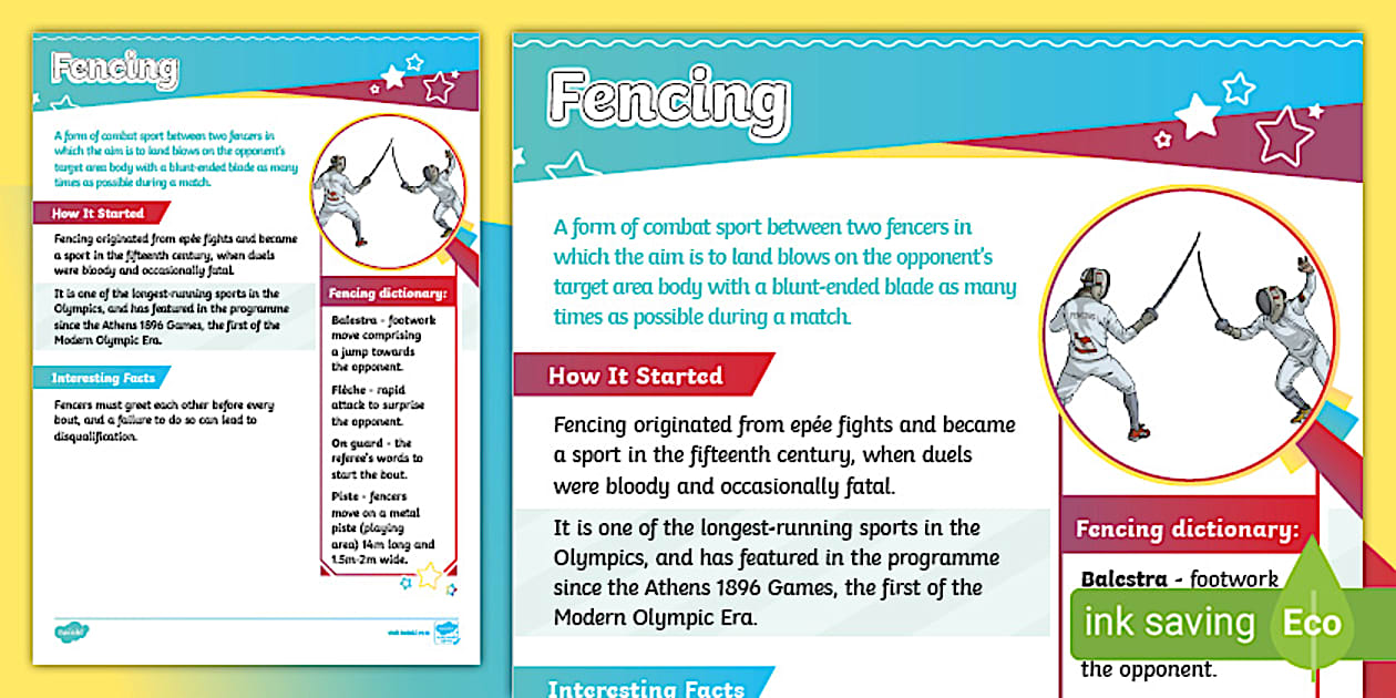 Fencing Fact Sheet (teacher made) - Twinkl