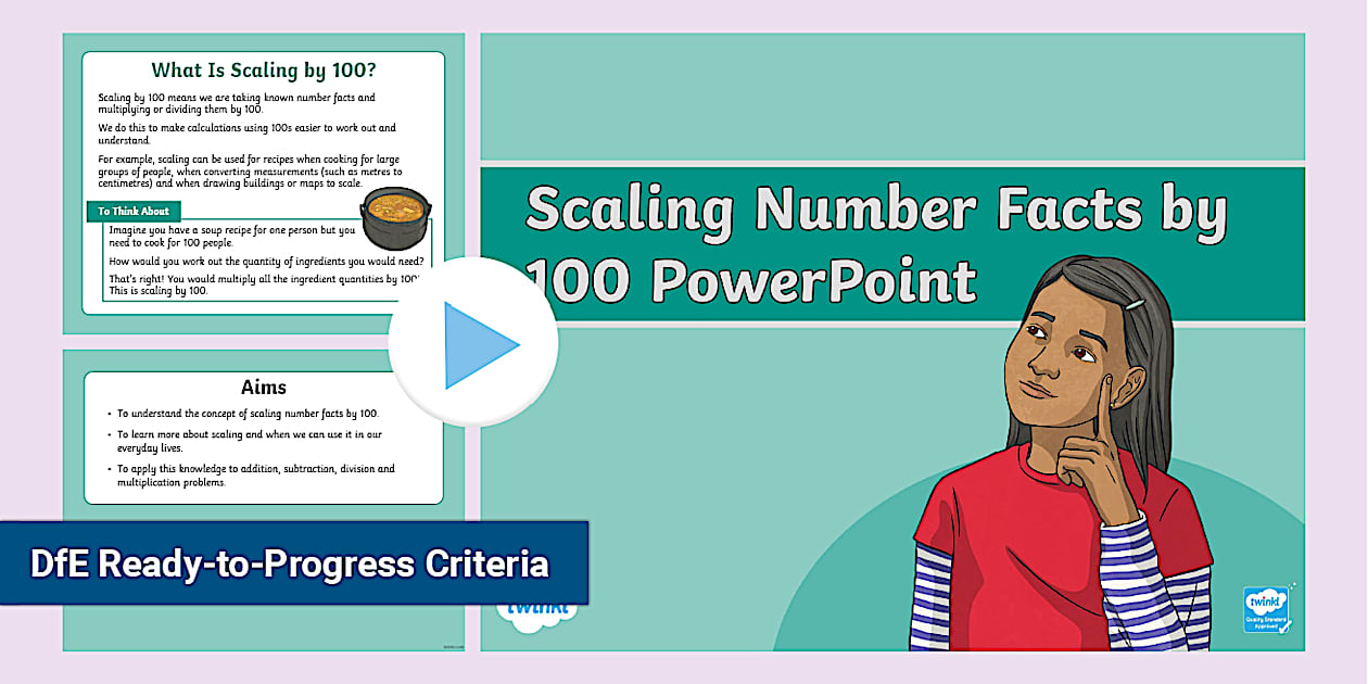 👉 Scaling Number Facts by 100 PowerPoint - Twinkl - KS2