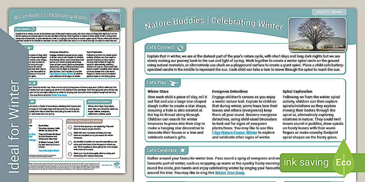 EYFS Nature Buddies Outdoor Learning: Celebrating Winter