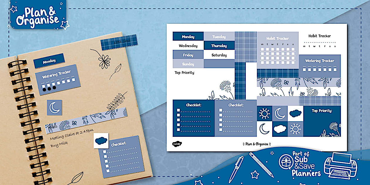 Cut and Stick Scottish Teacher Planner (teacher made)