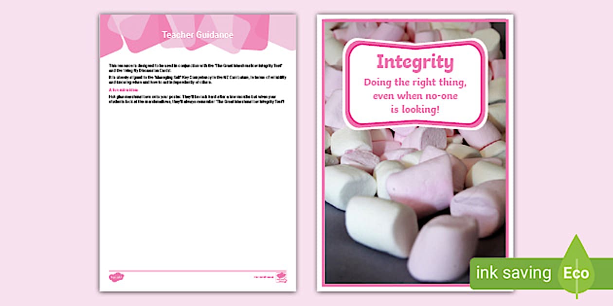 Integrity Poster - Year 7-8 (teacher made) - Twinkl
