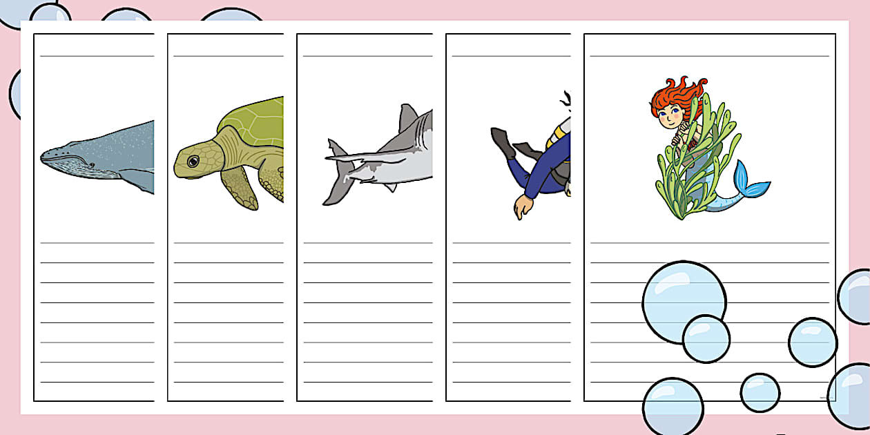 Under the Sea Writing Frames (teacher made) - Twinkl