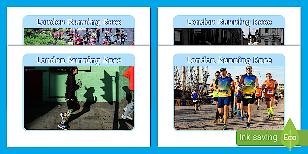 London Running Race Photo Pack (teacher made) - Twinkl