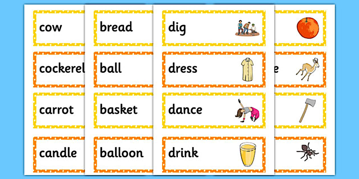 Dyslexic Alphabet Word Cards (teacher made) - Twinkl