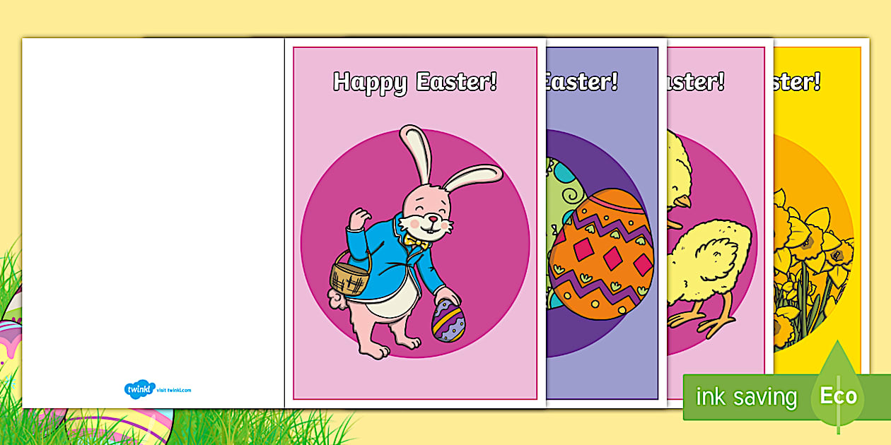 Black and White Easter Card Templates (teacher made)