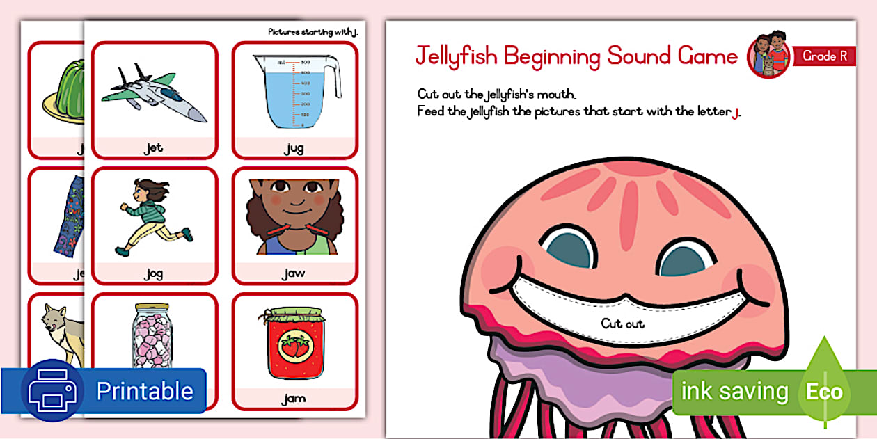 Gr. R Phonics Printable Game: J Sound (Teacher-Made)