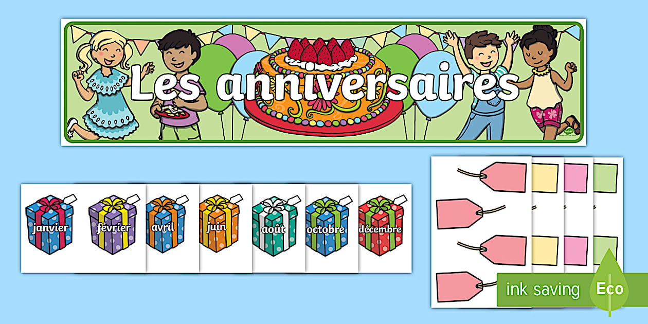Pack d'affichage : Les anniversaires - Twinkl