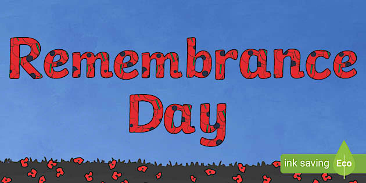 Cursive Remembrance Day Display Lettering - Twinkl