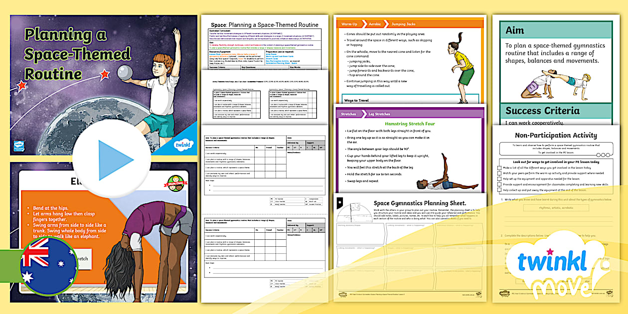 Twinkl Move PE: Lesson 5: Planning a Space: Themed Routine