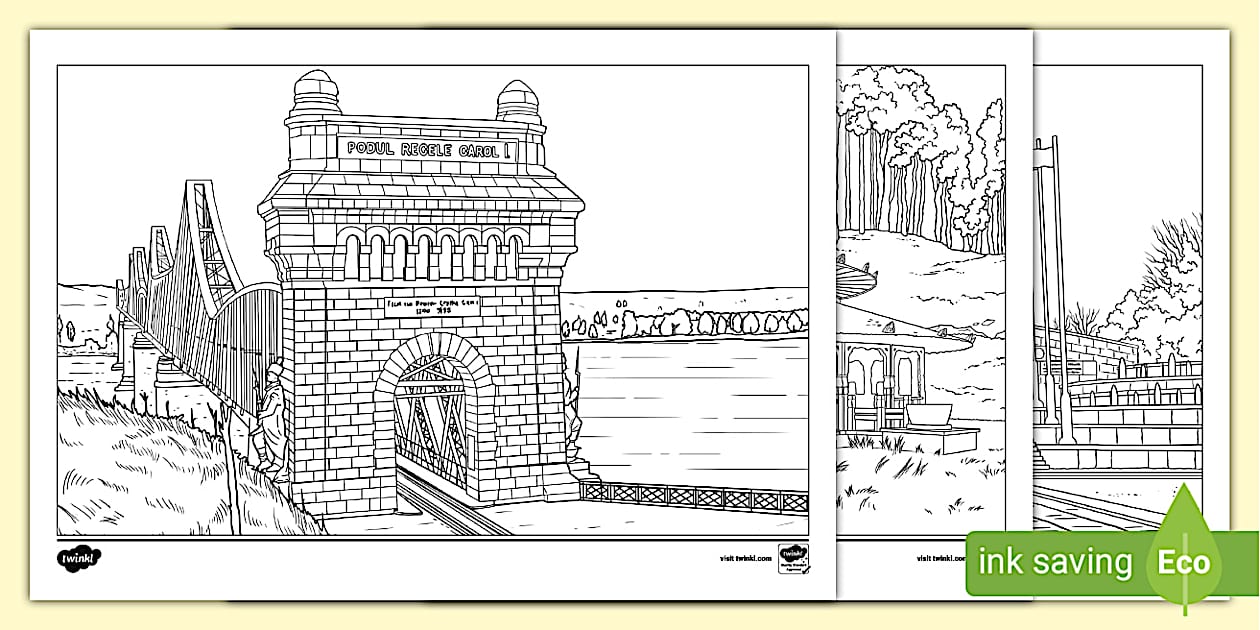 Romania Colouring Pages, Romania (teacher made) - Twinkl