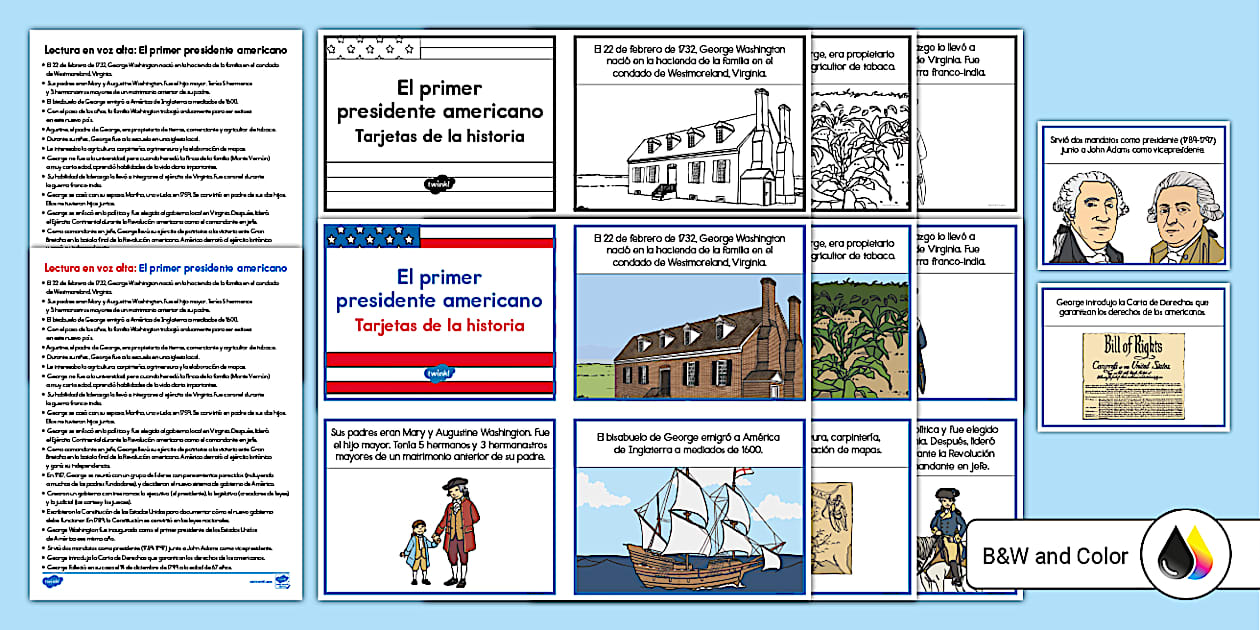 Historia en tarjetas: El primer presidente americano﻿