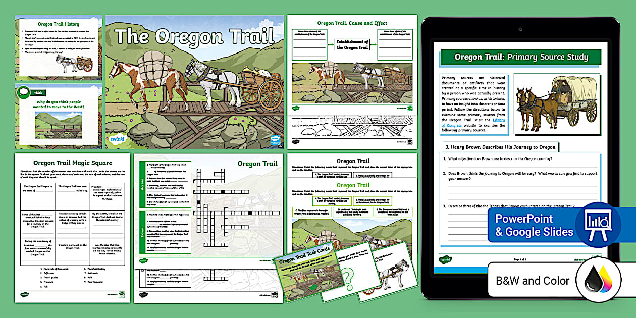 Oregon Trail Teaching Pack for 3rd-5th Grade (Teacher-Made)