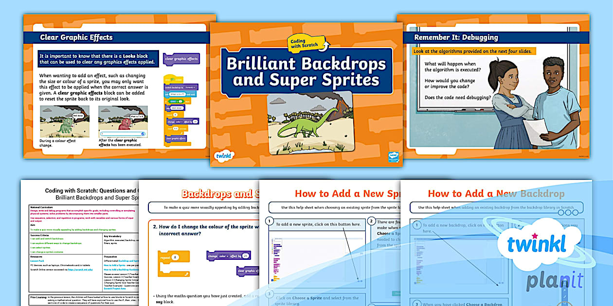 Computing: Brilliant Backdrops and Super Sprites: Year 4