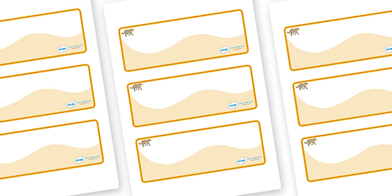 Leopard Themed Editable Drawer-Peg-Name Labels (Colourful)