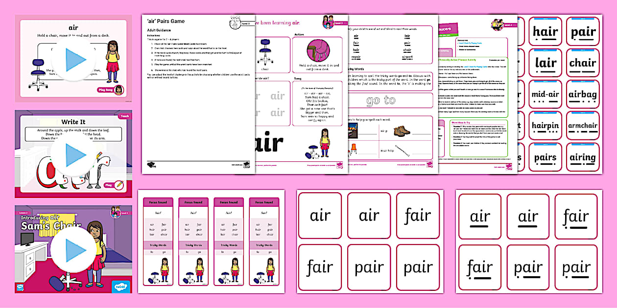 'air' Phonics Lesson Pack - Level 3 Week 9 Lesson 3