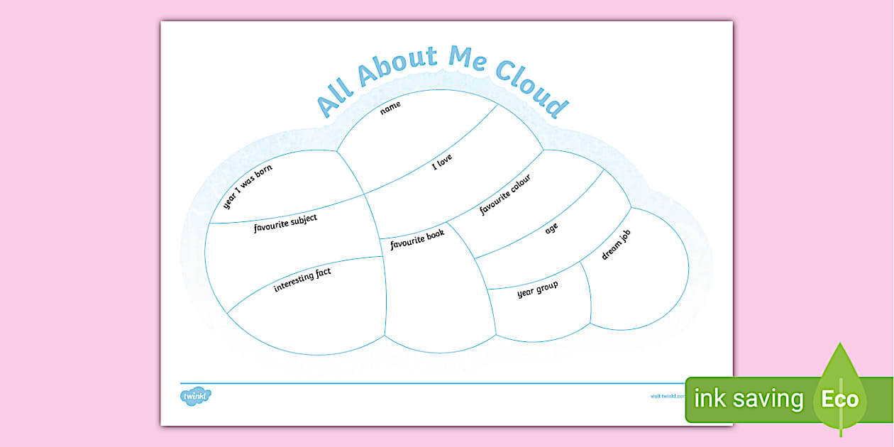 All About Me Cloud (ティーチャーメイド) - Twinkl