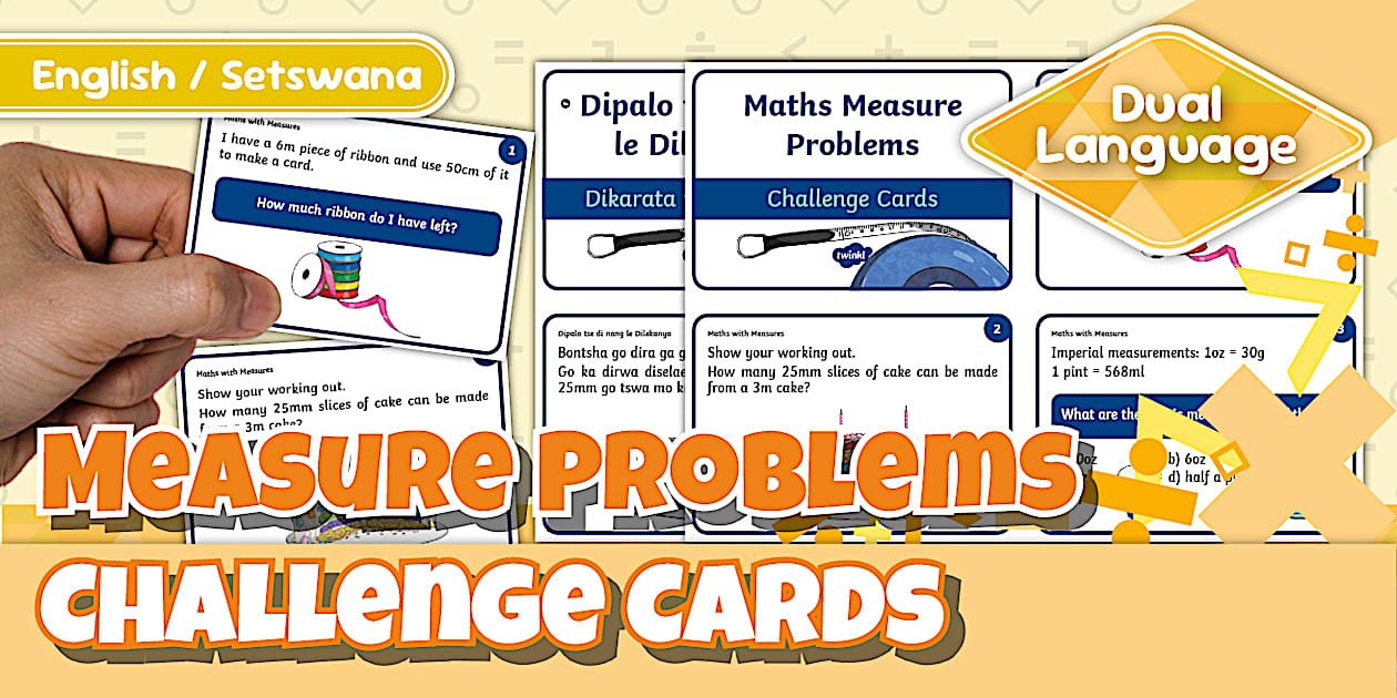 Grade 4 Maths - Term 3 - Maths Measure Problems Challenge Cards