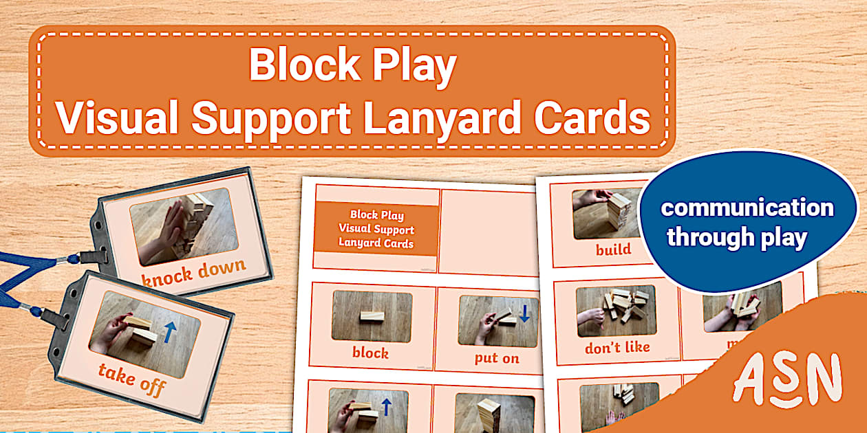 Block Play Visual Support Lanyard Cards