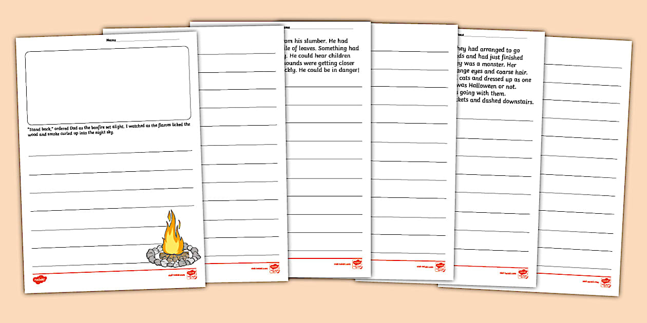 Autumn Story Starter Worksheets - KS1 (teacher made)