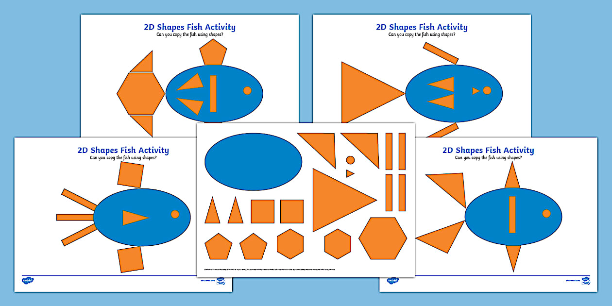 👉 2D Shapes Fish Activity | Twinkl (creat de profesori)