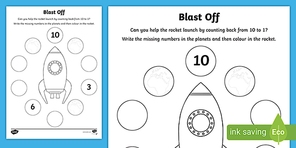 Cursive Counting Back Activity (teacher made) - Twinkl