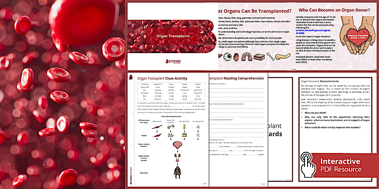 Organ Transplant Resource Pack - Beyond Secondary Science