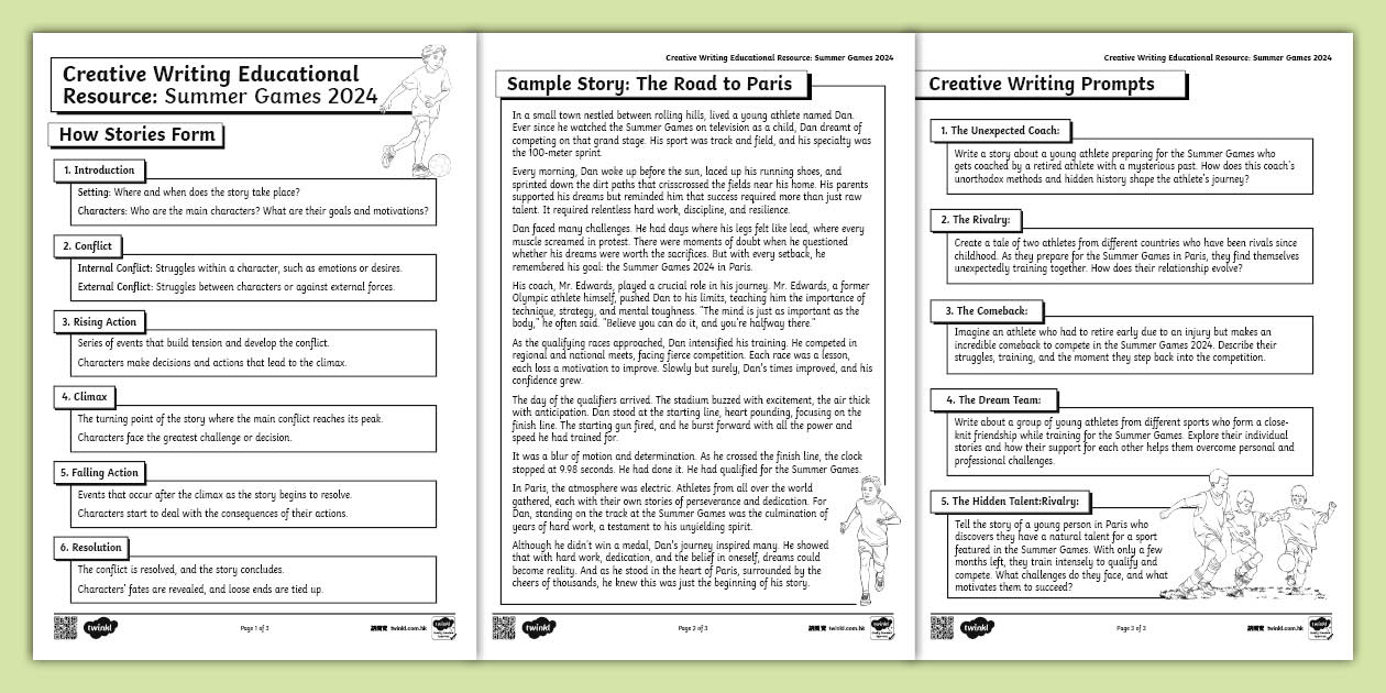 Summer Games 2024 - Creative Writing Prompts and Story