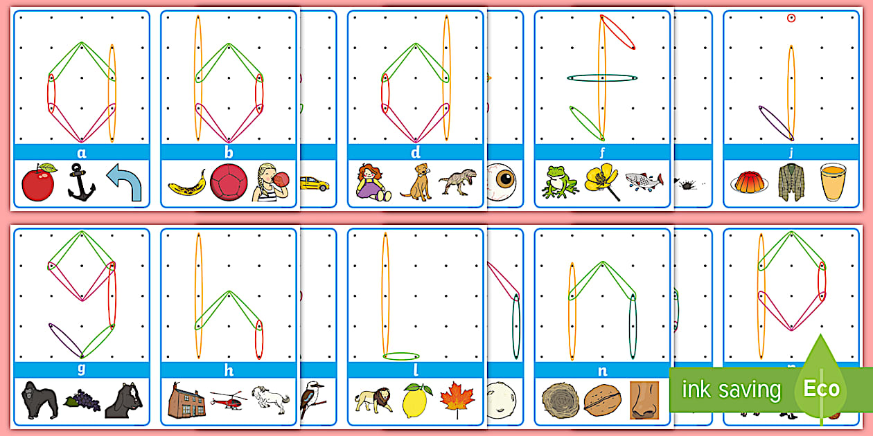 TAS Alphabet Geoboard Challenge Cards (teacher made)
