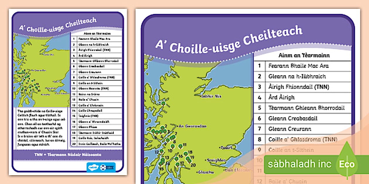 Coille-uisge Cheilteach na h-Alba – Postair-taisbeanaidh
