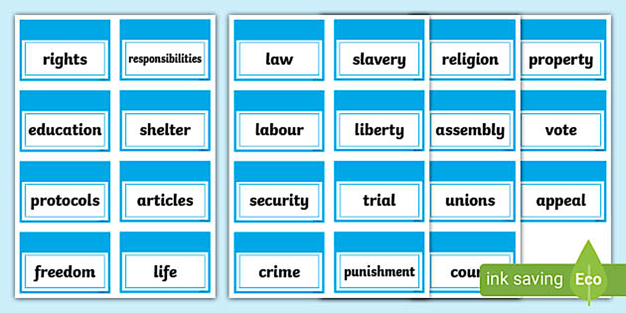 Human Rights Flashcards (teacher made) - Twinkl