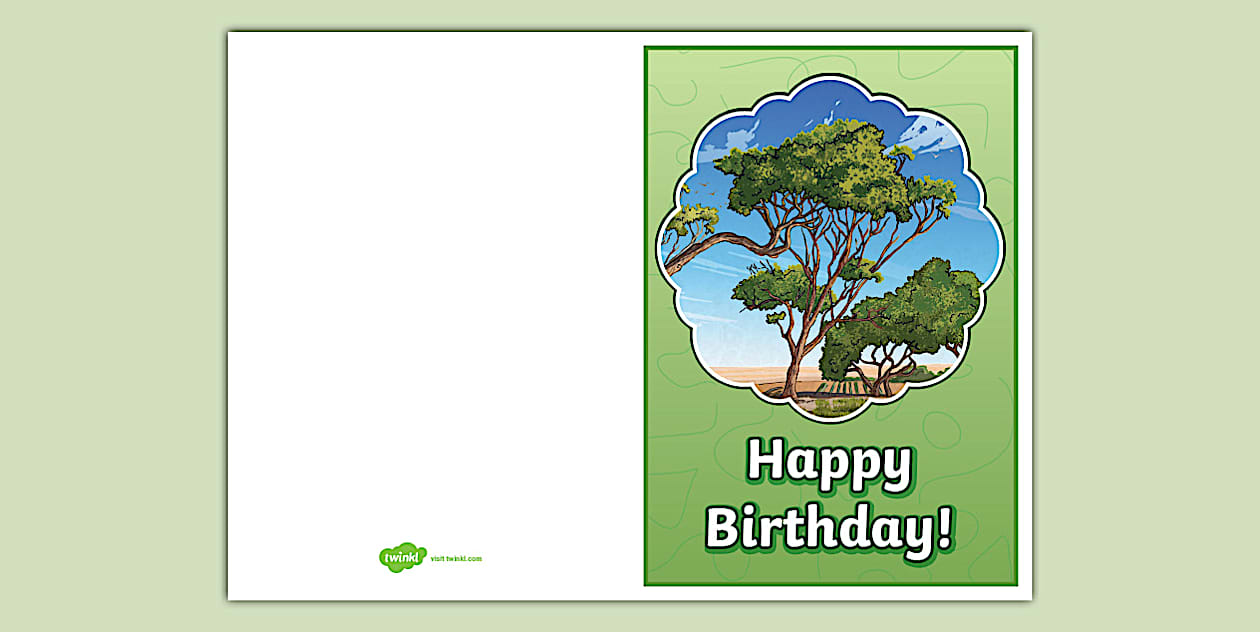 Tree Themed Birthday Card