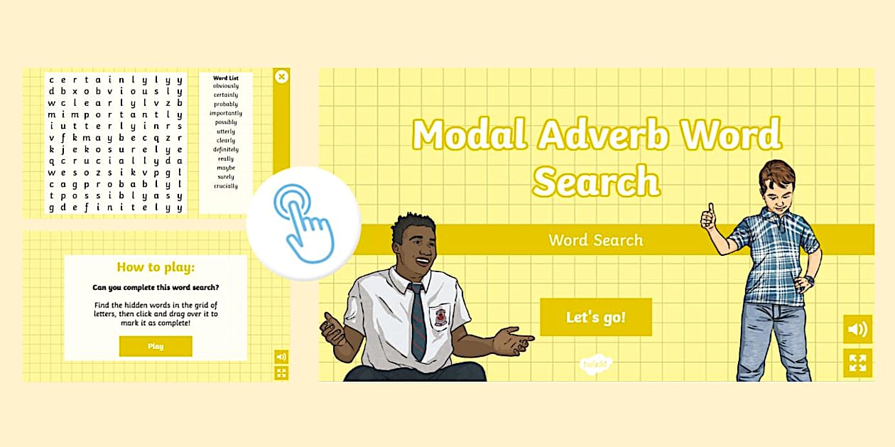 Modal Adverb Word Search (teacher made) - Twinkl