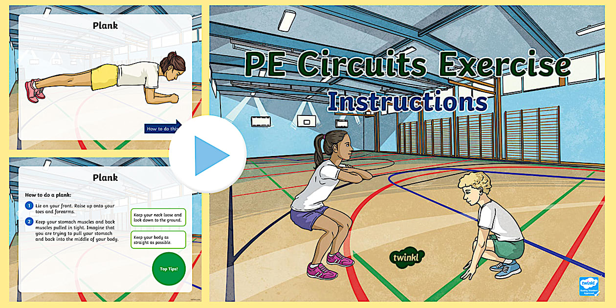 PE Circuits Exercise Instructions PowerPoint (teacher made)