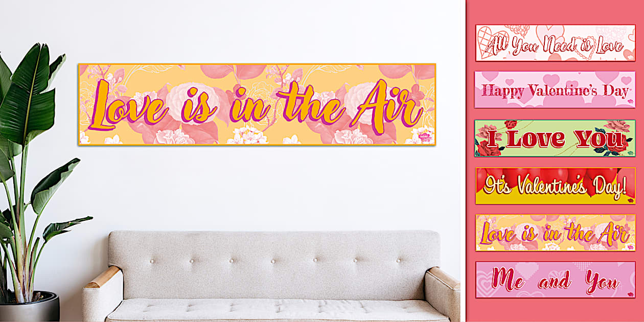 Valentine's Day Celebration Banners | Twinkl Party