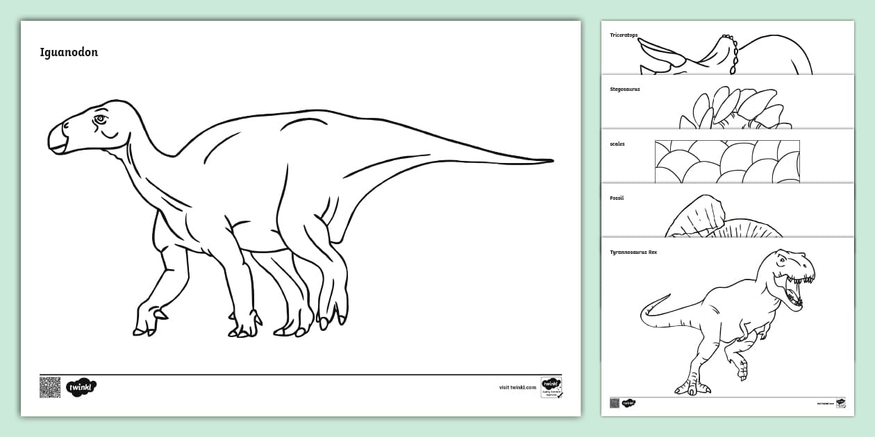 Dinosaurs Dictionary Colouring Sheet (teacher made) - Twinkl