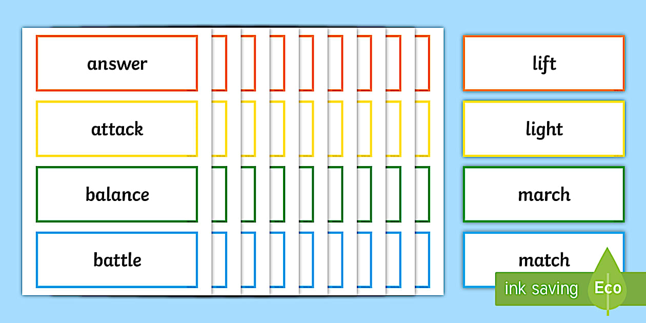 Is It a Noun or Is It a Verb? Word Cards (teacher made)