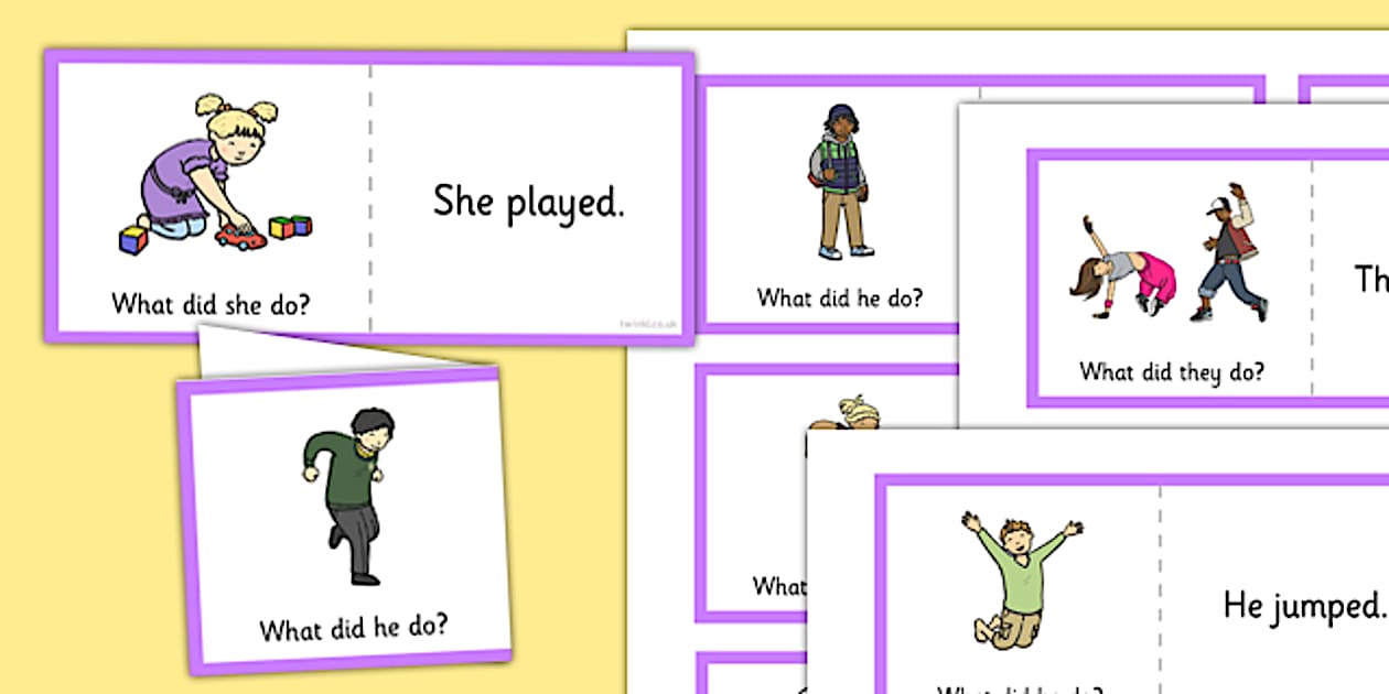 What Did They Do? Question Cards (teacher made) - Twinkl