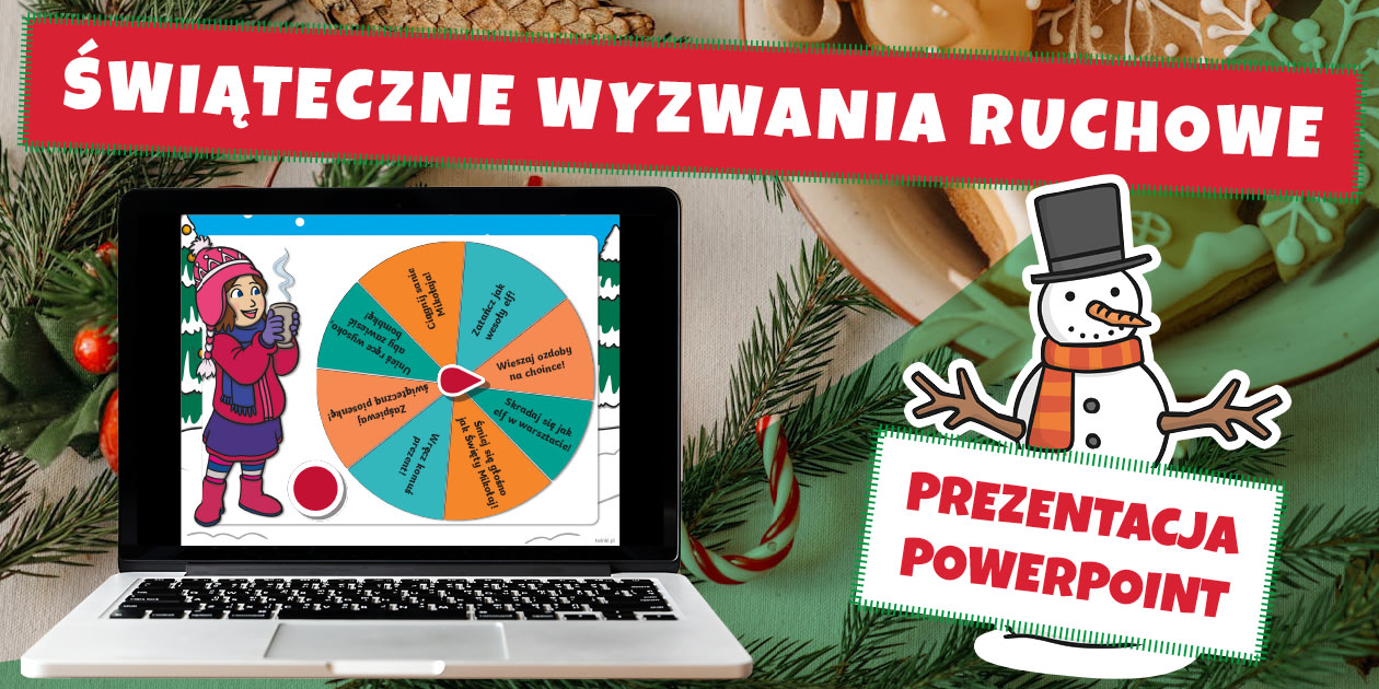 Świąteczne wyzwania ruchowe | Power Point | Boże Narodzenie