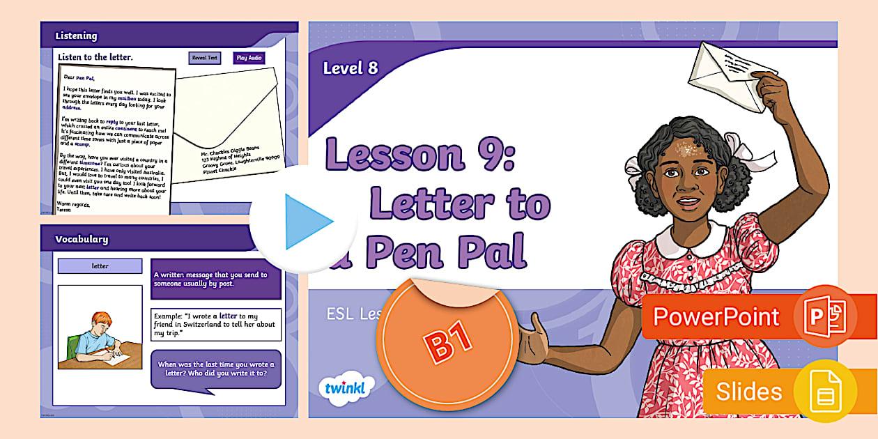 ESL Curriculum Level 8, Lesson 9 PowerPoint (teacher made)