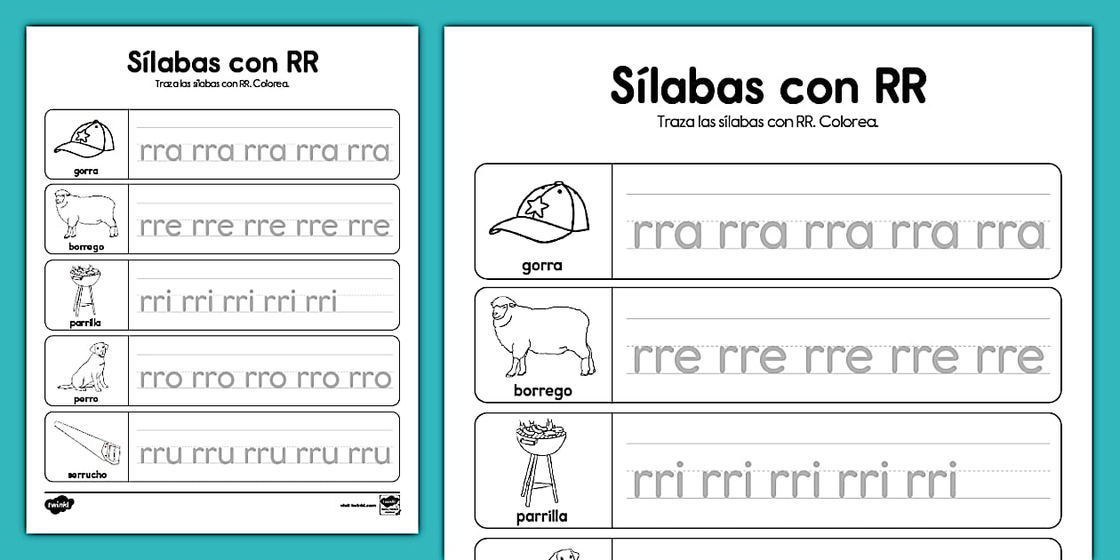 Actividad: Sílabas con Rr (Teacher-Made) - Twinkl Actividad: Sílabas con Rr (Teacher-Made) - Twinkl