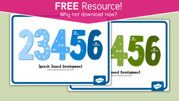 FREE! - Speech Sound Development Poster (Teacher-Made)