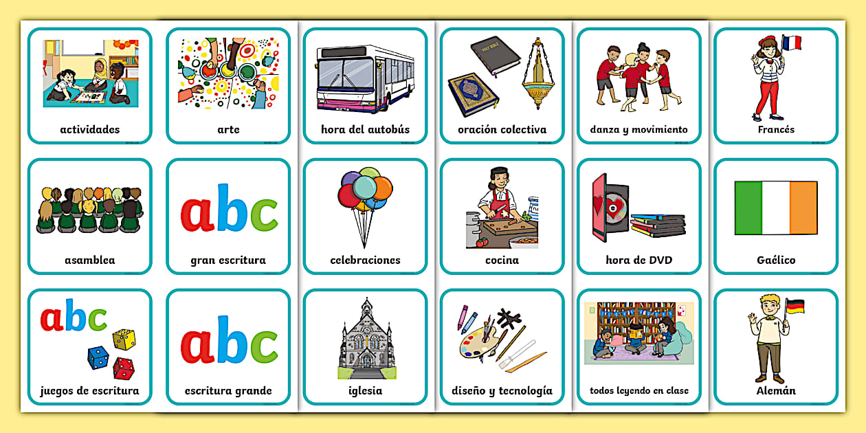 Visual Timetable for KS1 Spanish (teacher made) - Twinkl