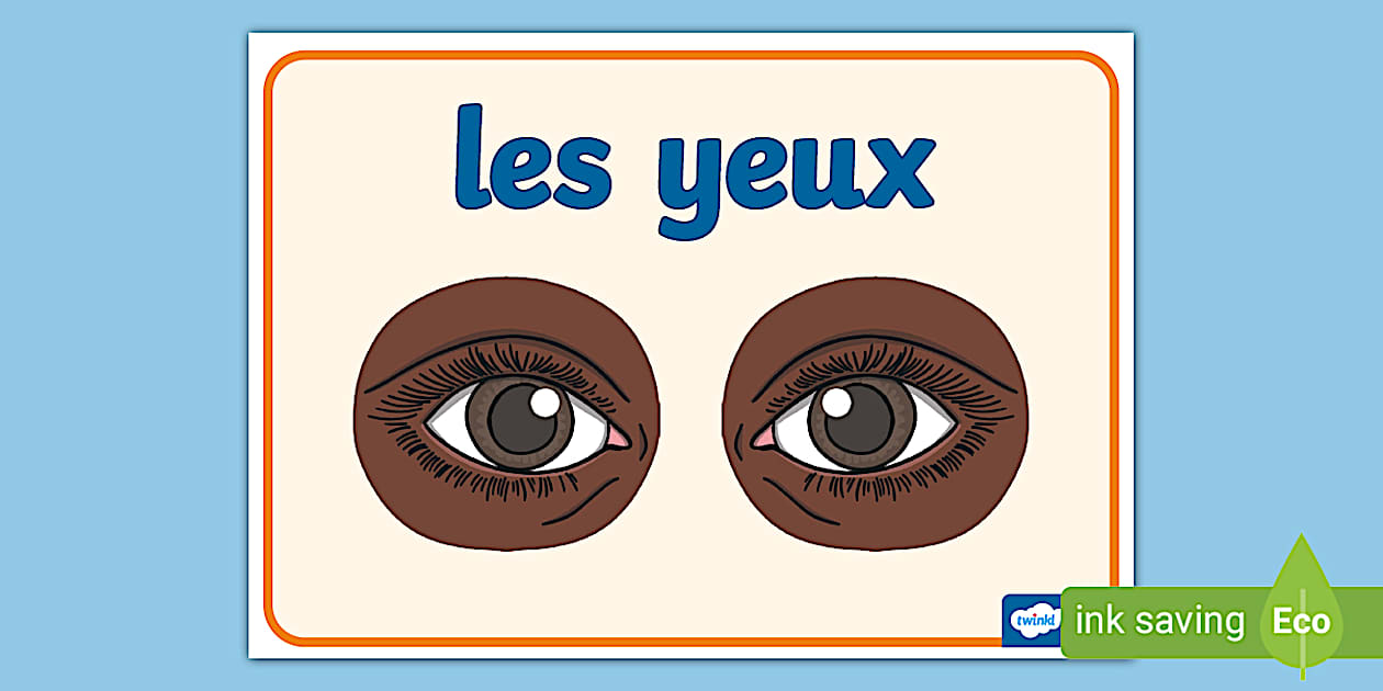 👉 Eyes in French Display Poster (Teacher-Made) - Twinkl