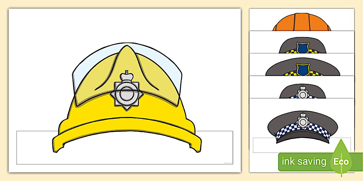 Community Helpers Printable Hats (teacher made) - Twinkl