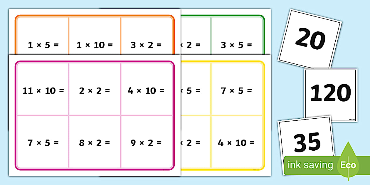 Multiplication By 2, 5 and 10 Bingo (teacher made) - Twinkl