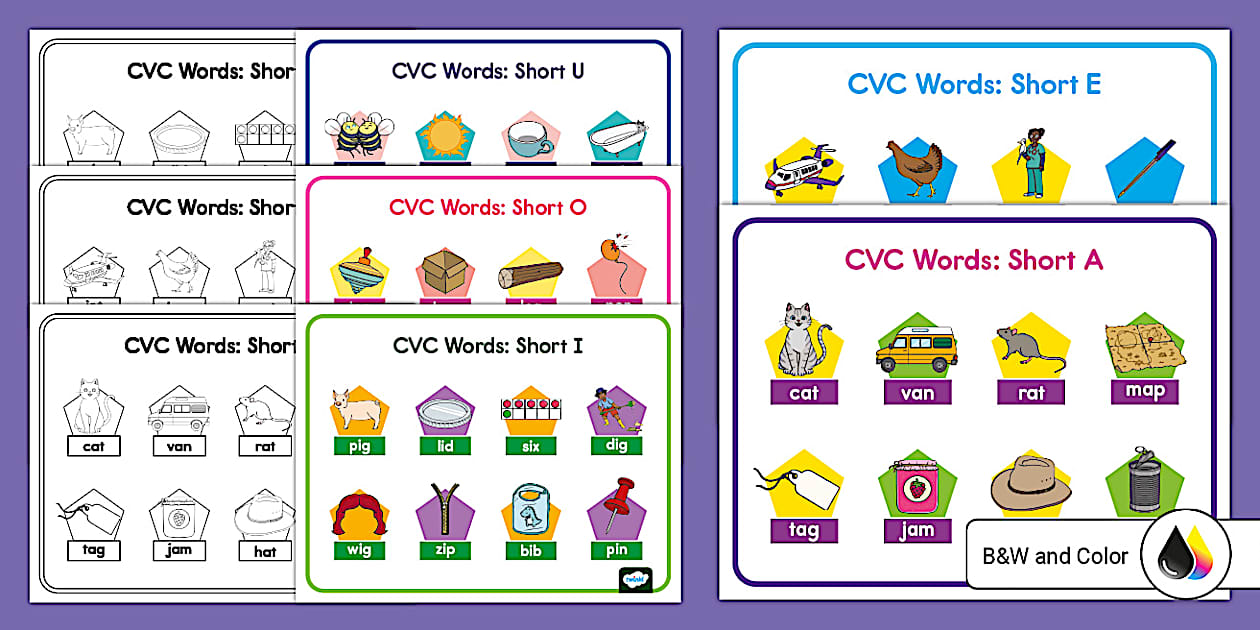 CVC Word Mats (Teacher-Made) - Twinkl